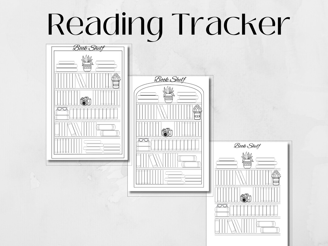 Book Tracker Bookshelf Book Shelf Printable Book Tracker 2024 Printable ...