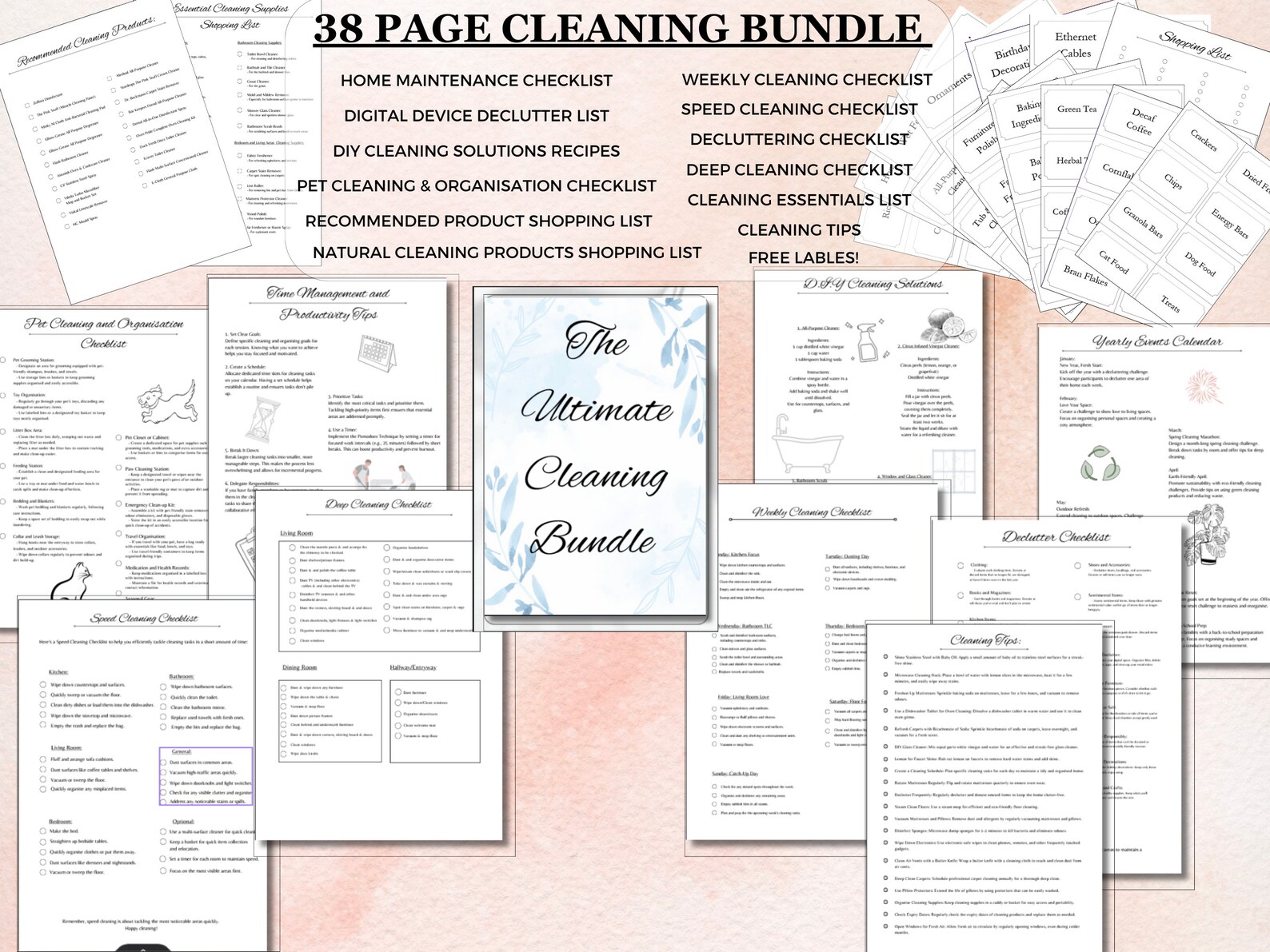 Deep Cleaning Checklist Whole House Deep Cleaning Checklist House ...