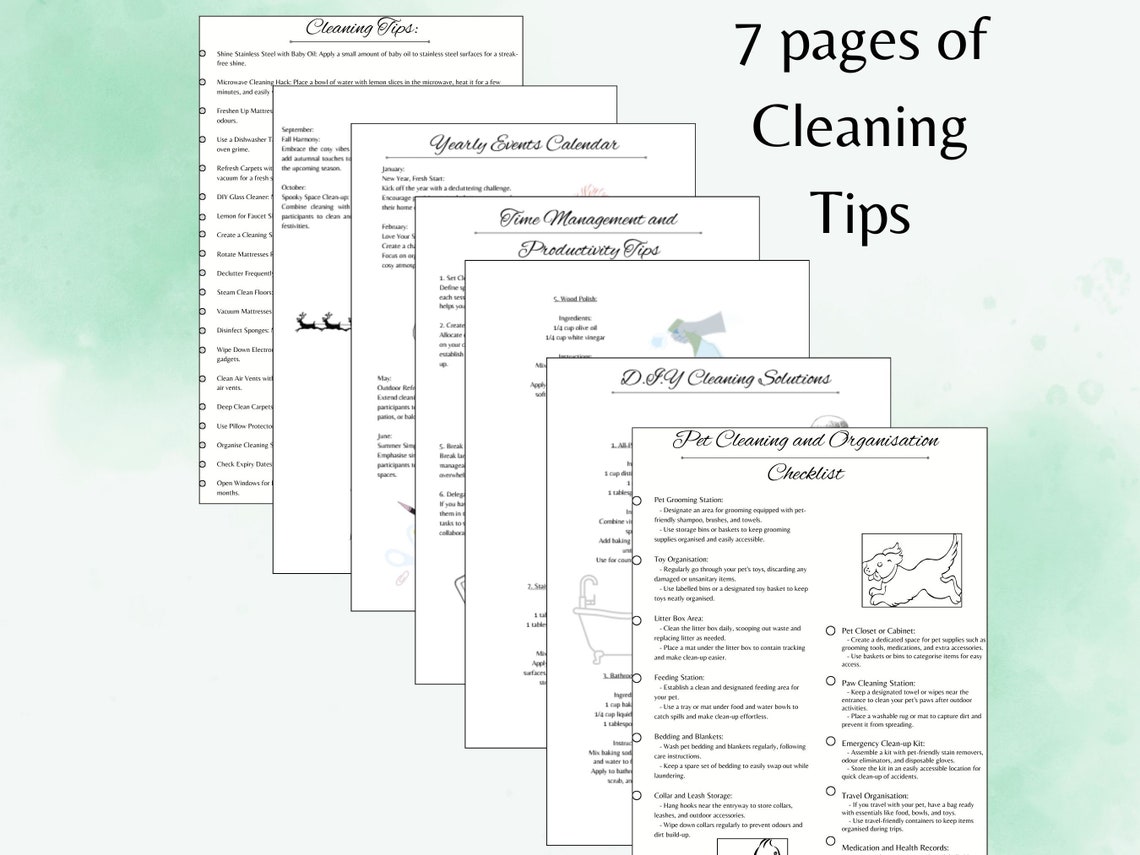 Deep Cleaning Checklist Whole House Deep Cleaning Checklist House ...