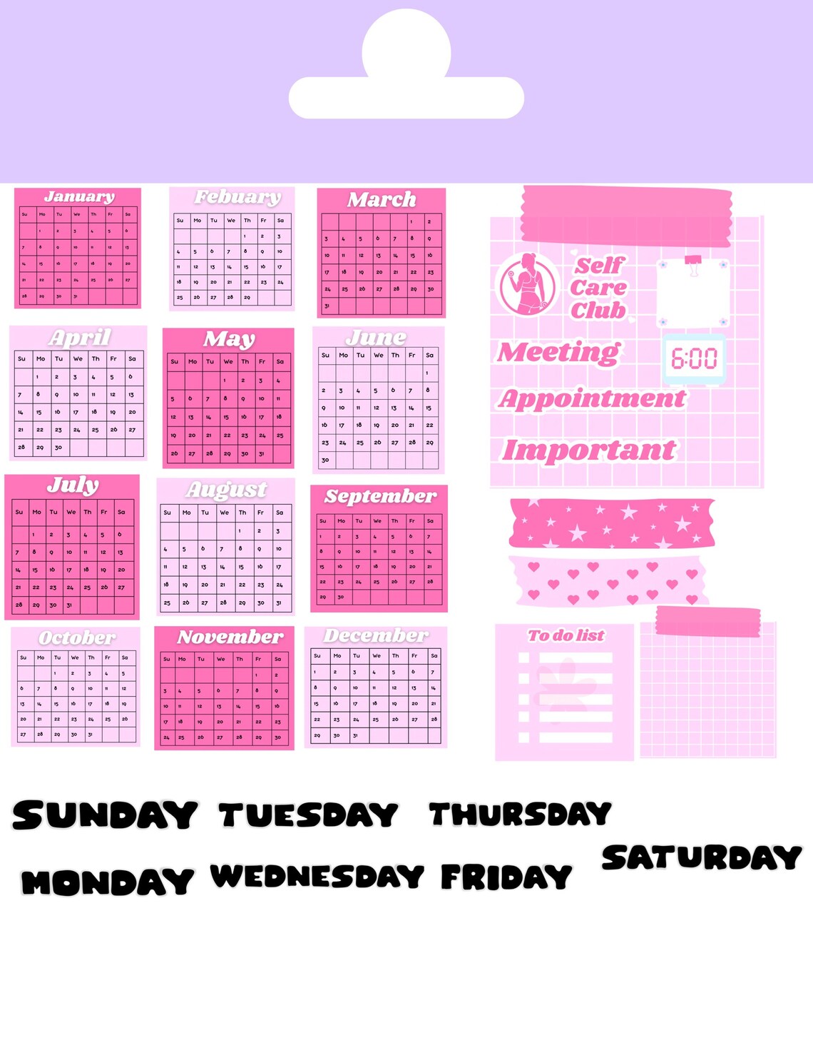 PINK Digital Planner 2024-2025 | Dated Planner | iPad Planner | Daily ...