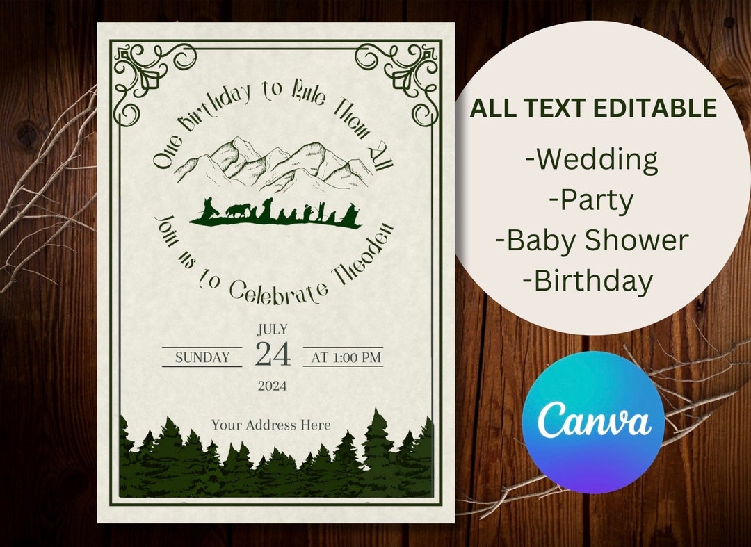 Lord of the Rings Birthday, LOTR Birthday, One Birthday to Rule Them ...