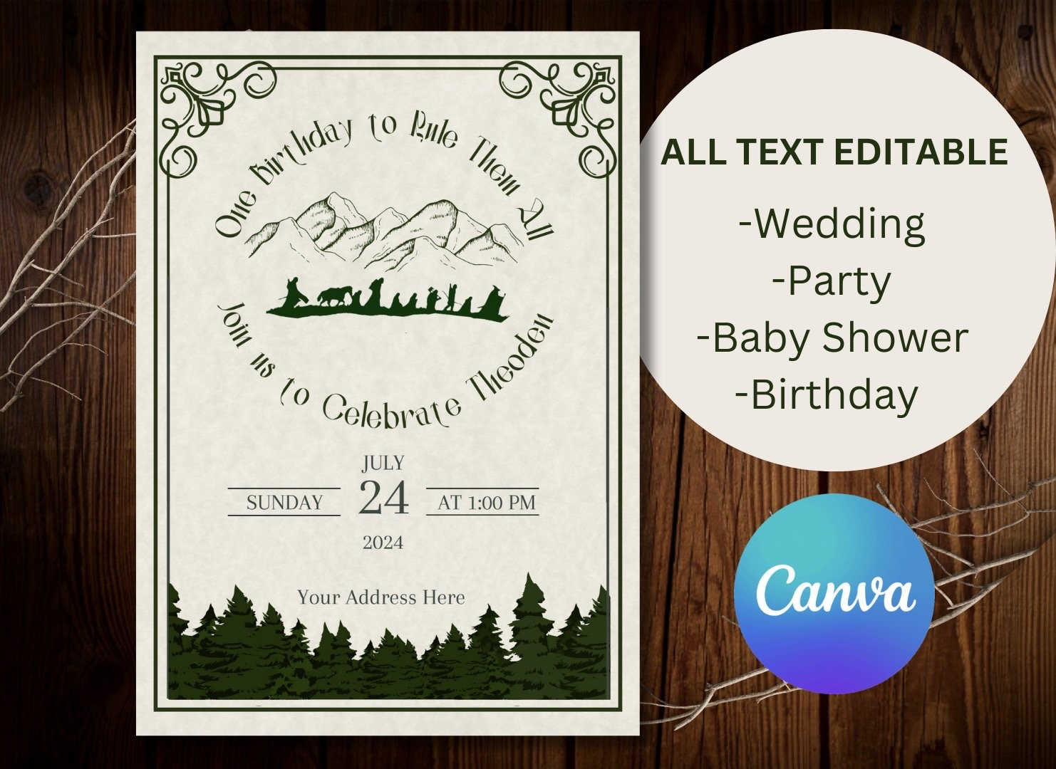 Lord of the Rings Birthday, LOTR Birthday, One Birthday to Rule Them ...