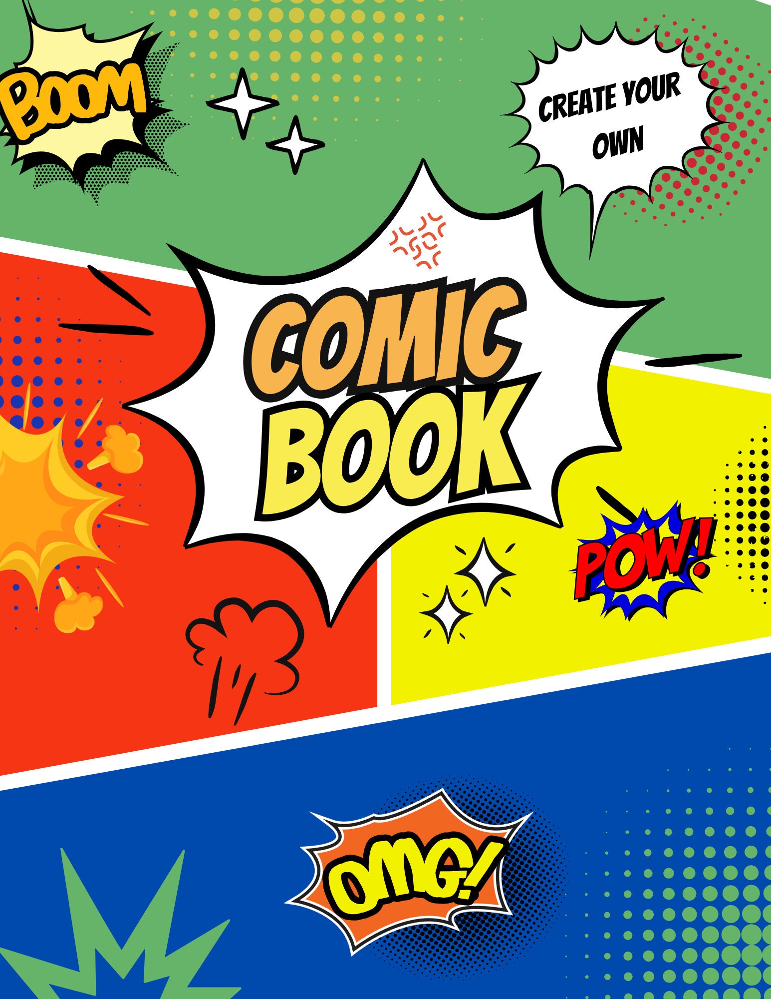 Blank Comic Book Template - Unleash Your Creativity! - Etsy