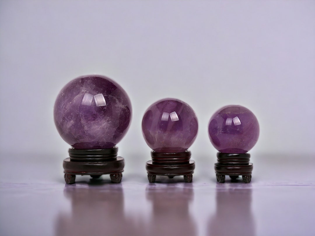 Purple Moon Crystal Gothic Witch Craft Eternal Stone Home Furnish ...