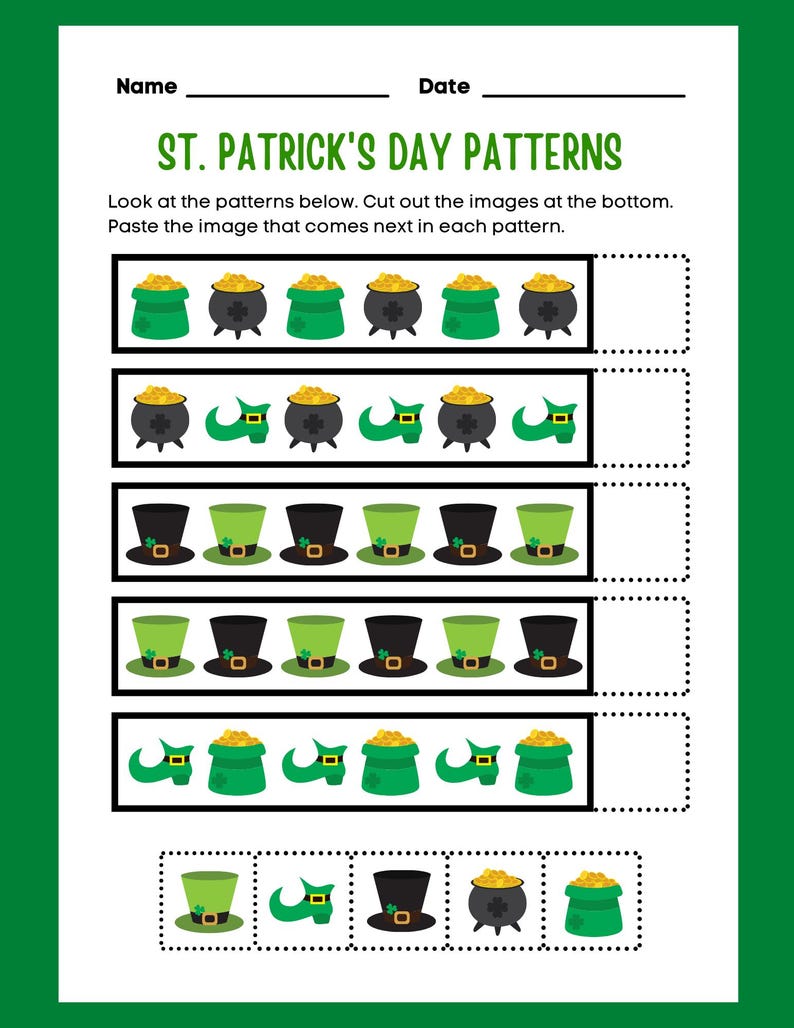 St. Patrick's Day Activity Pack - Etsy