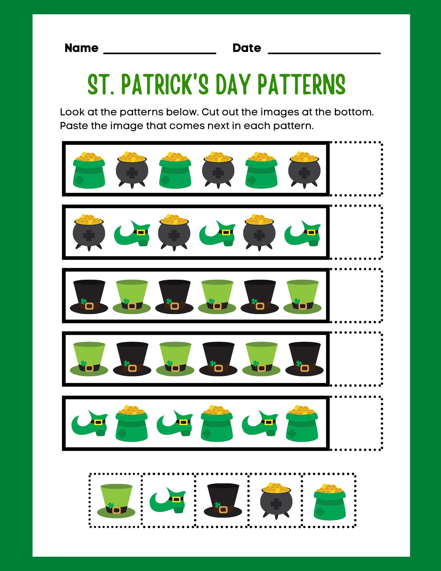 St. Patrick's Day Activity Pack - Etsy