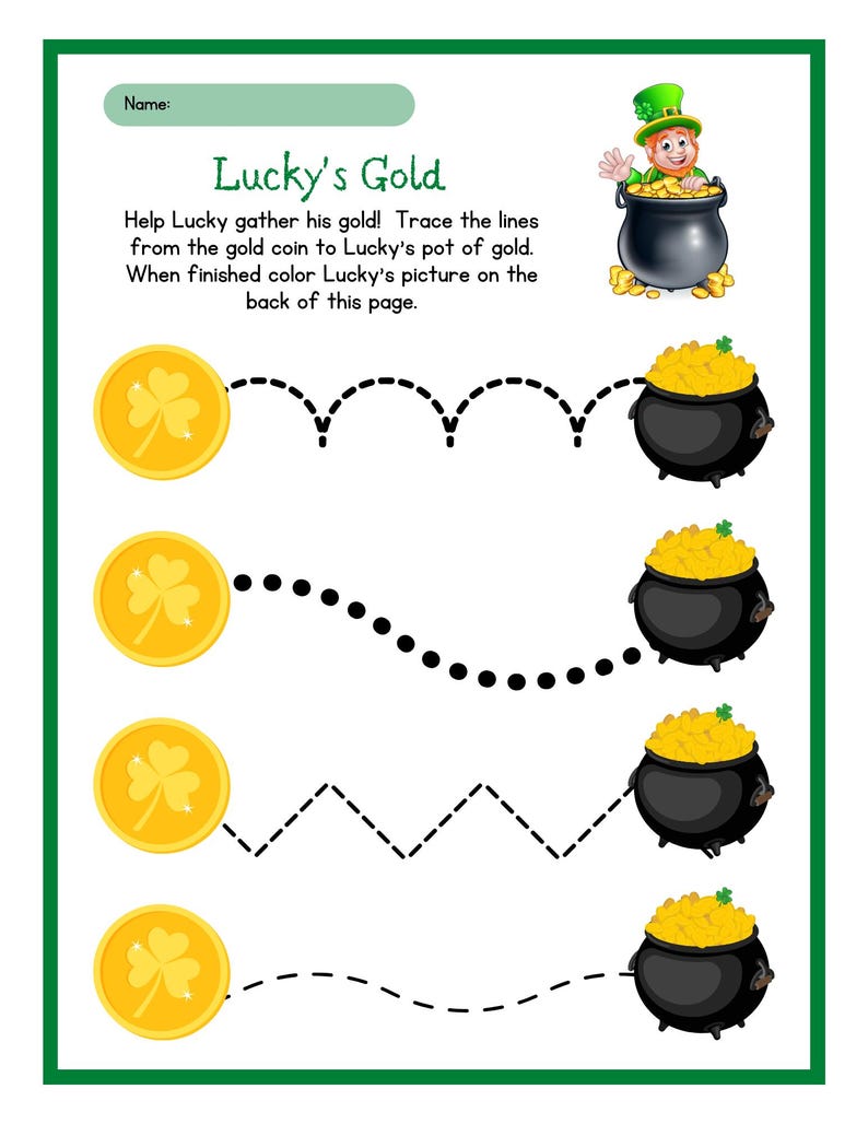 St. Patrick's Day Activity Pack - Etsy