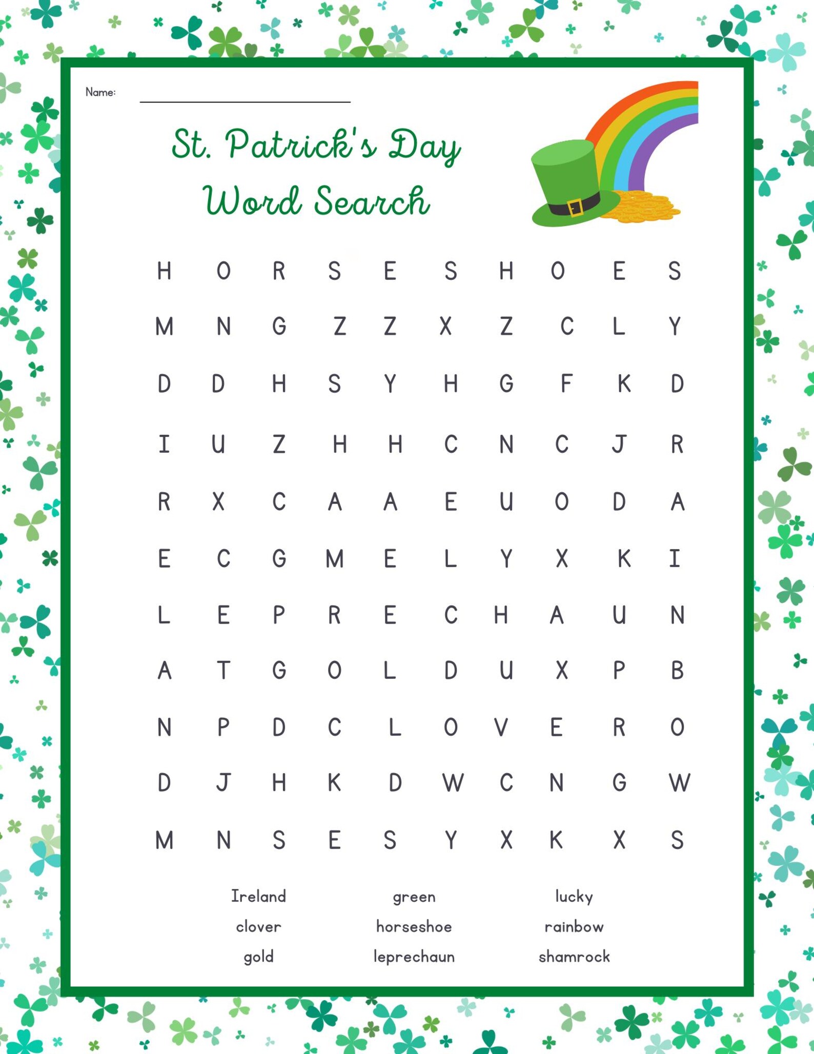 St. Patrick's Day Activity Pack - Etsy