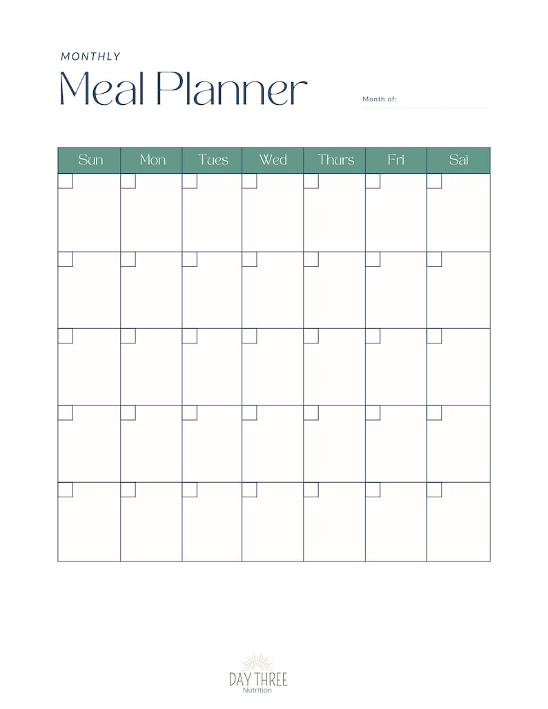 Meal Planner Templates - Etsy
