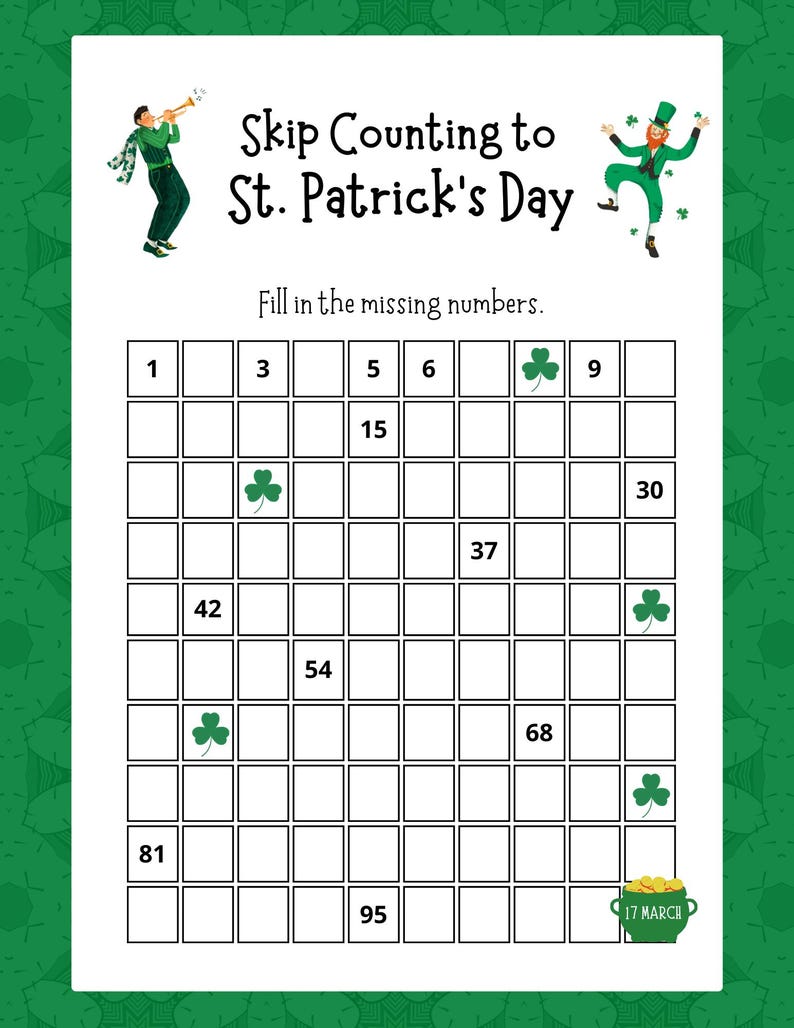 St. Patrick's Day Activity Pack - Etsy