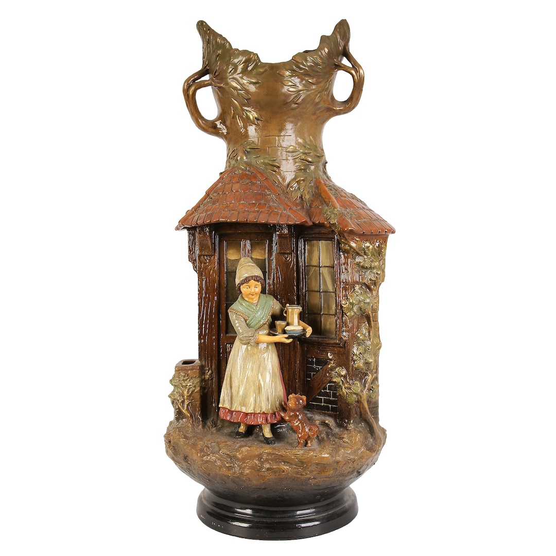 Ceramic Vase, Johann Maresch, Sculptor: August Otto, Austria, End of ...