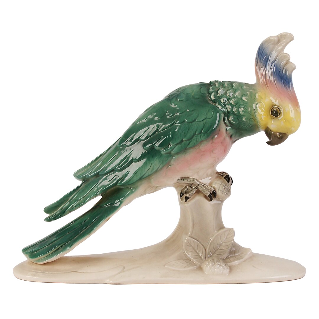 Large Faience Figure "parrot", Hertwig & Co., Germany, 1941 - 1958 - Etsy