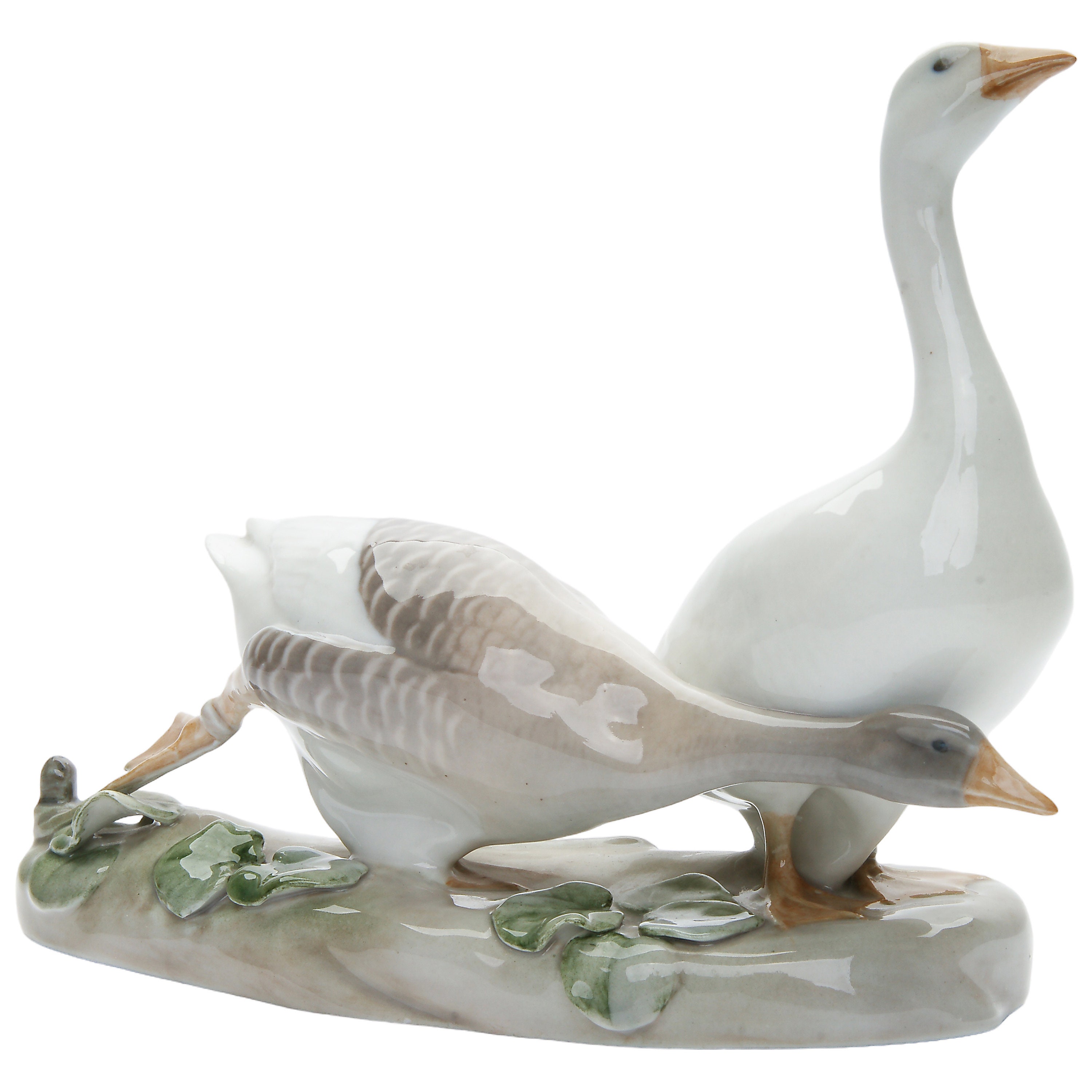 Porcelain Figure "two Geese", Royal Copenhagen, Denmark, Copenhagen ...