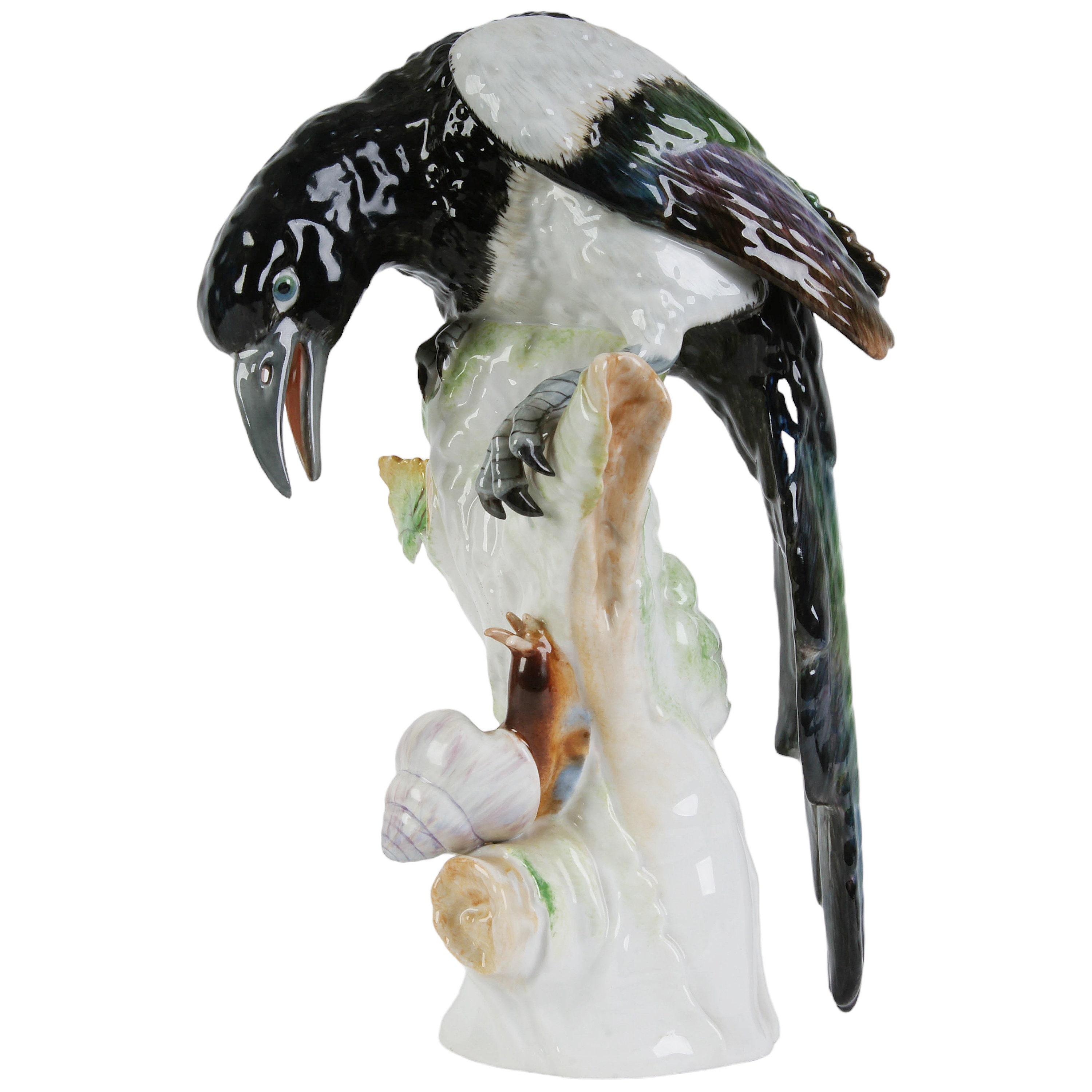 Porcelain Figure "magpie With Snail", KPM - Königliche Porzellan ...