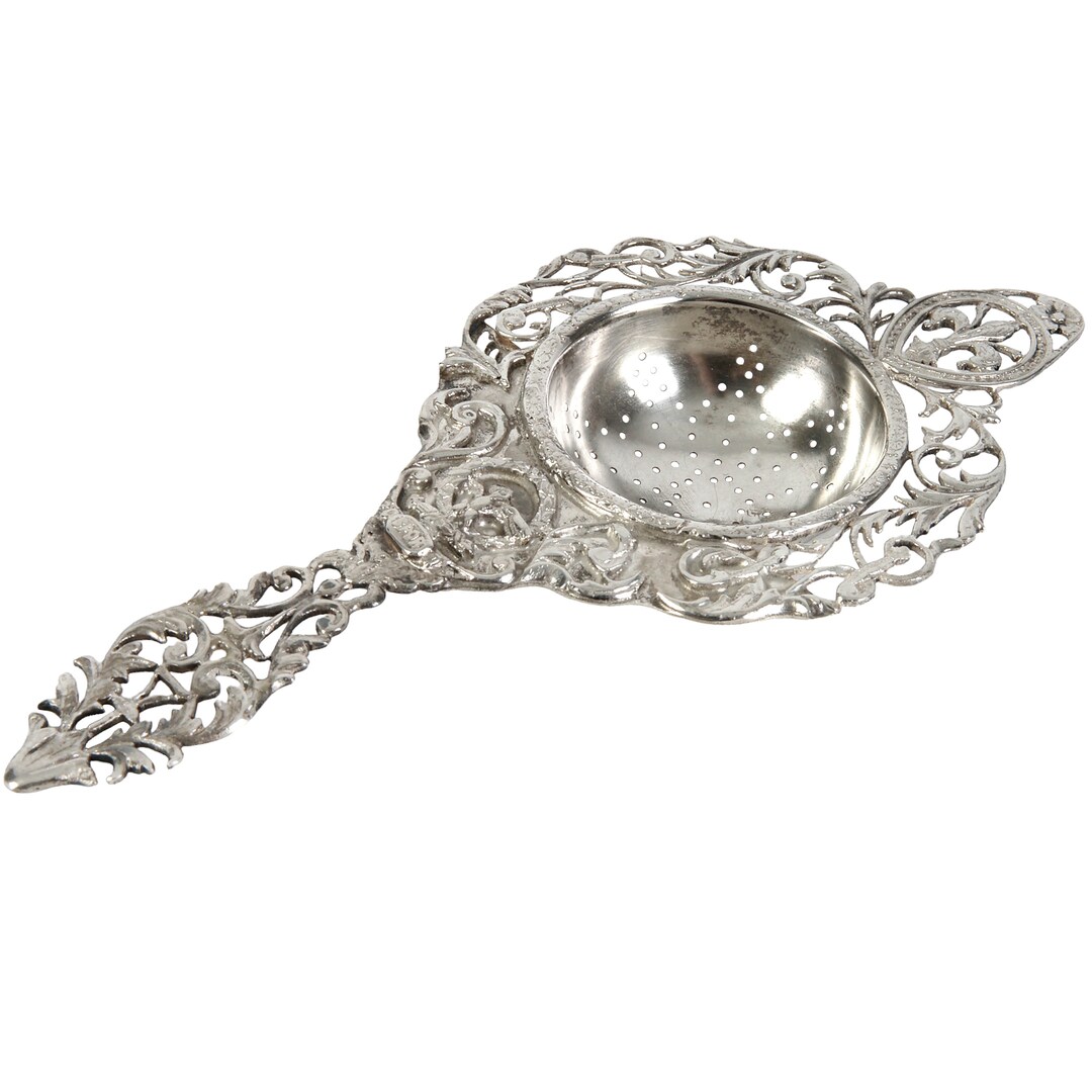 Silver Tea Strainer, Pacciani Fernando, Italy, Florence, Middle of 20th ...