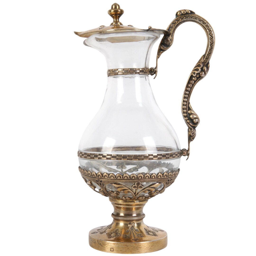 Glass Cruet in a Silver Frame, France, End of 19th - Beg. of 20th ...