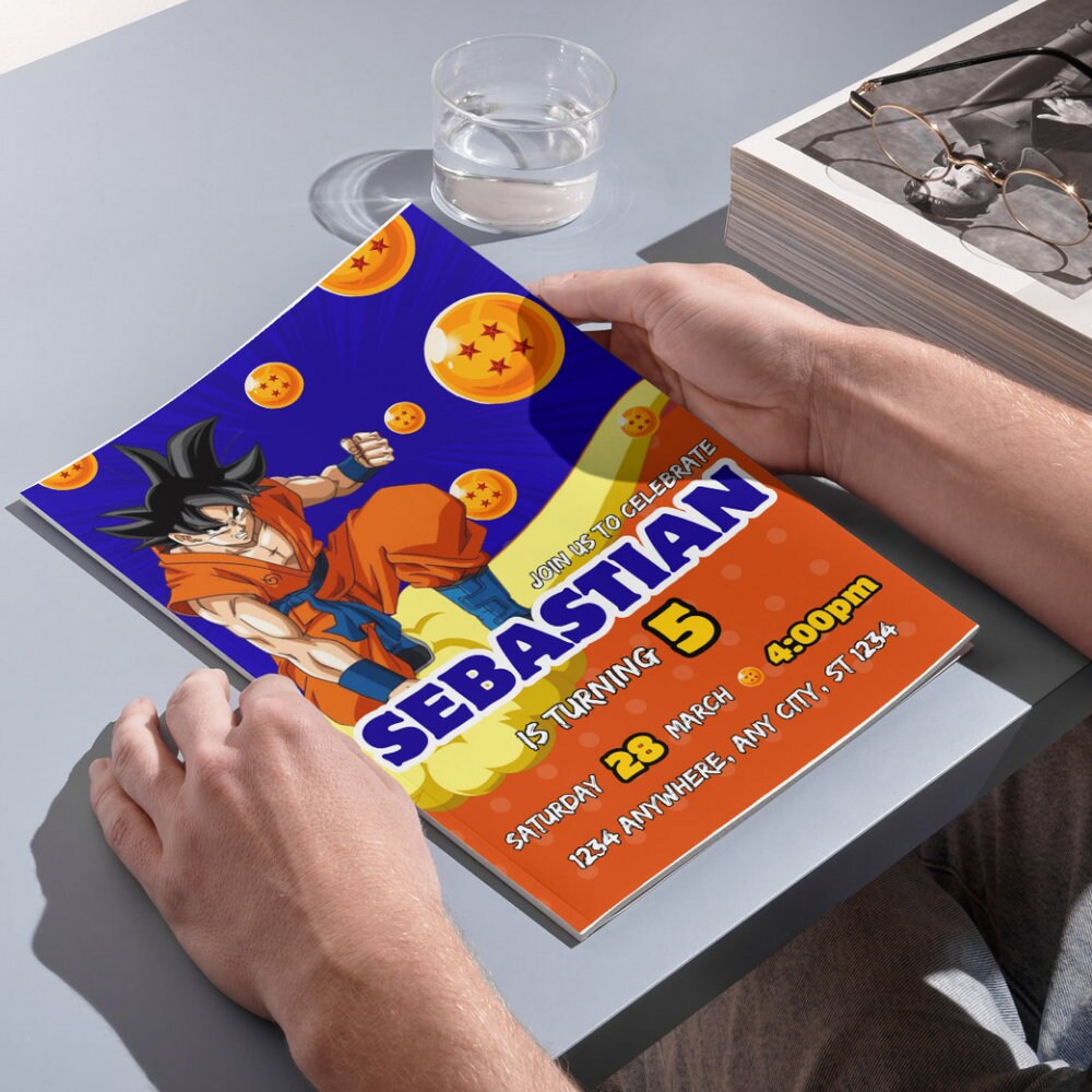 Dragon Ball Z Invitation, Birthday Invitation Template, Printable ...