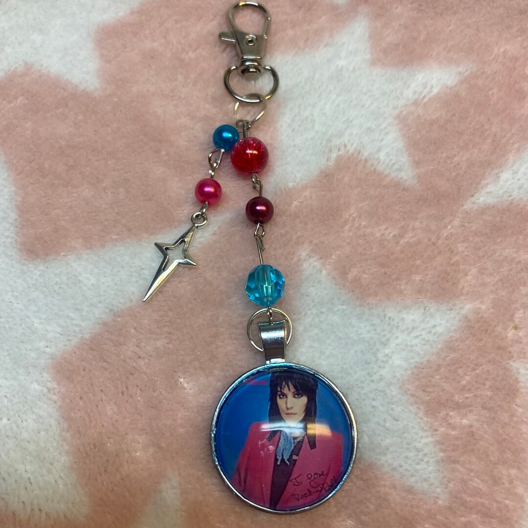 Joan Jett Inspired Beaded Keychain - Etsy