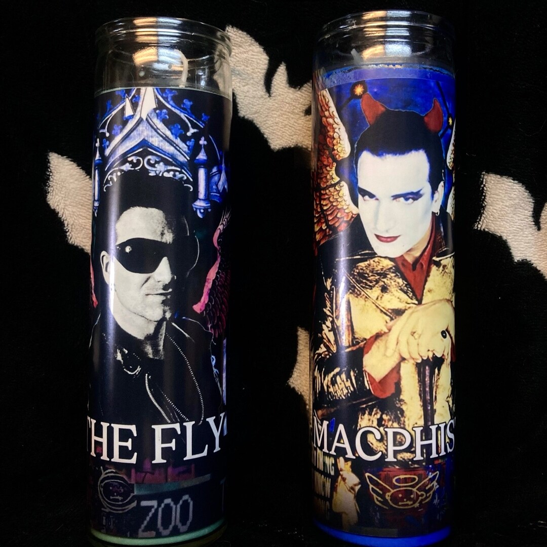 ZOO TV U2 the Fly & Macphisto Bono Prayer Candles - Etsy