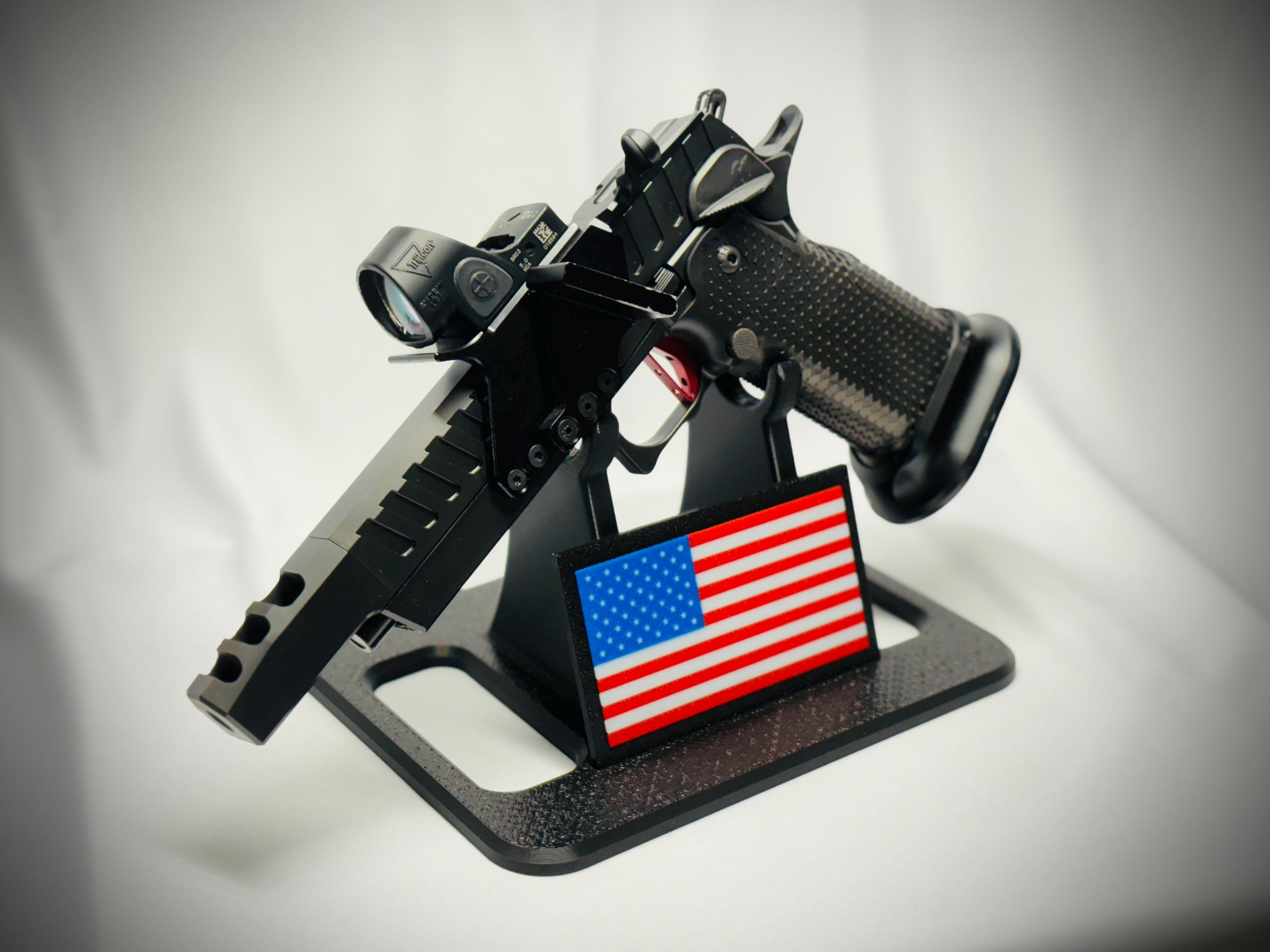 Black Pistol/revolver Display Stand - Choose a Plaque - Etsy