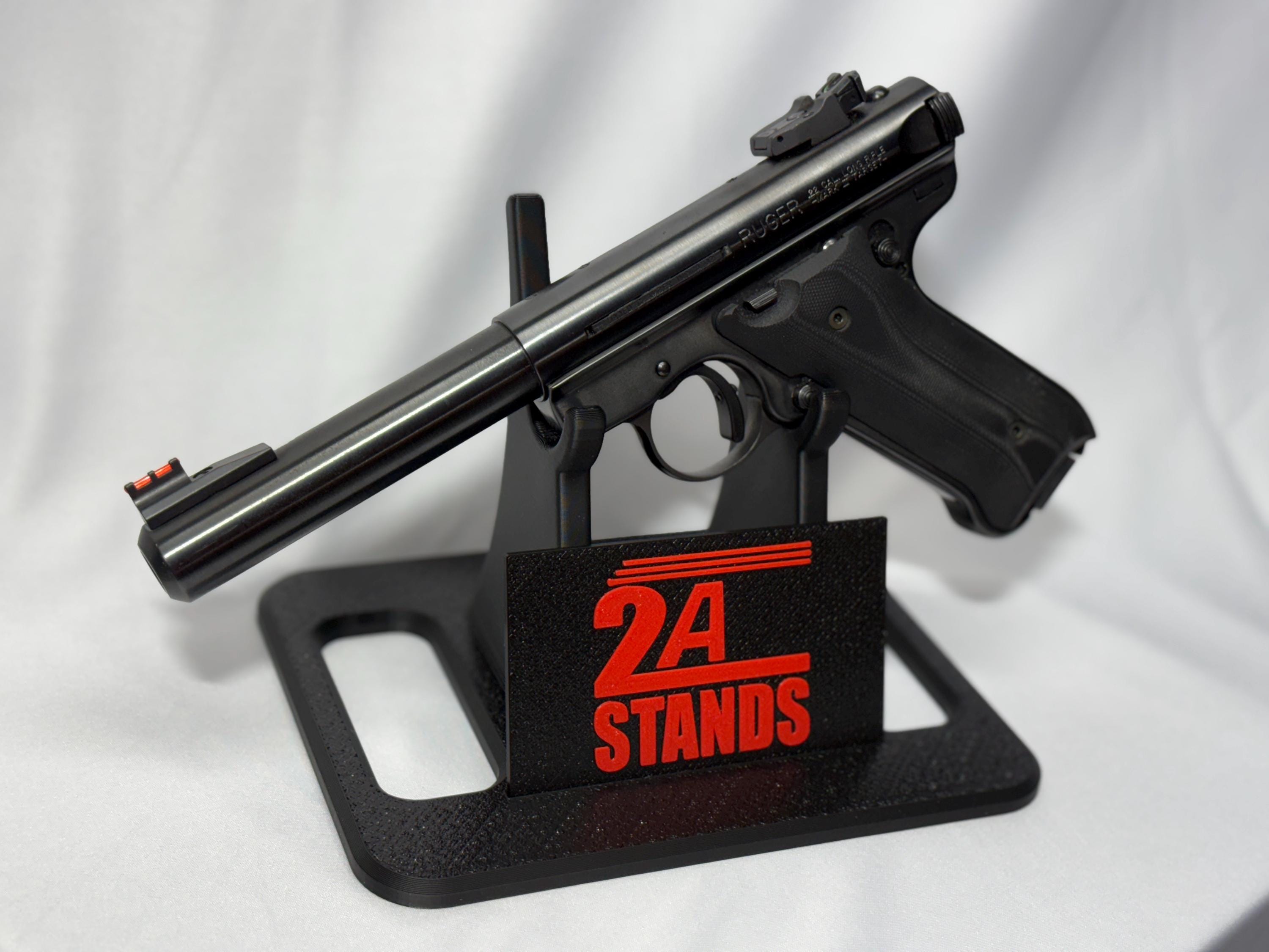 Black Pistol/revolver Display Stand - Choose a Plaque - Etsy