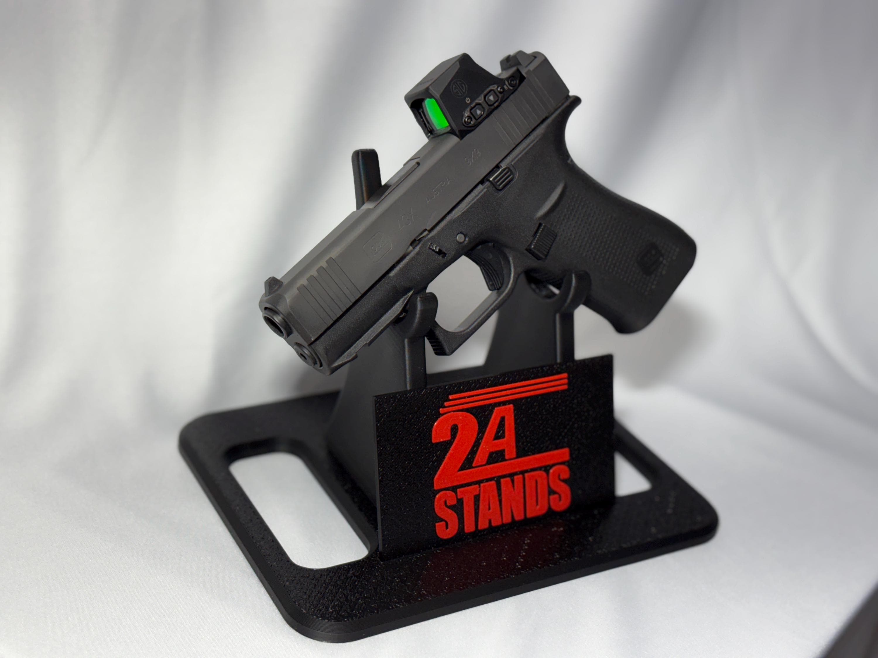 Black Pistol/revolver Display Stand - Choose a Plaque - Etsy