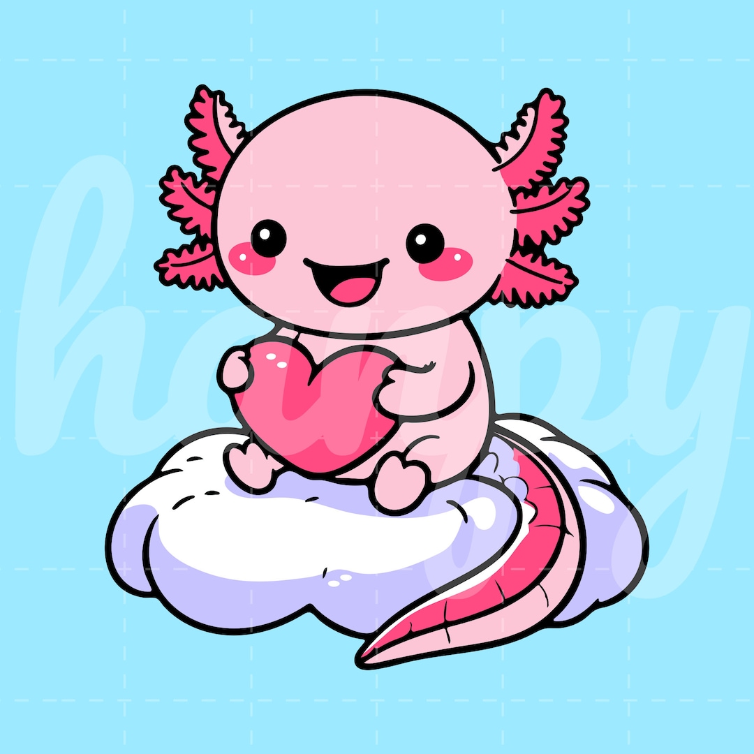 Axolotl SVG Kawaii Axolotl Cute Axolotl SVG Image PNG - Etsy
