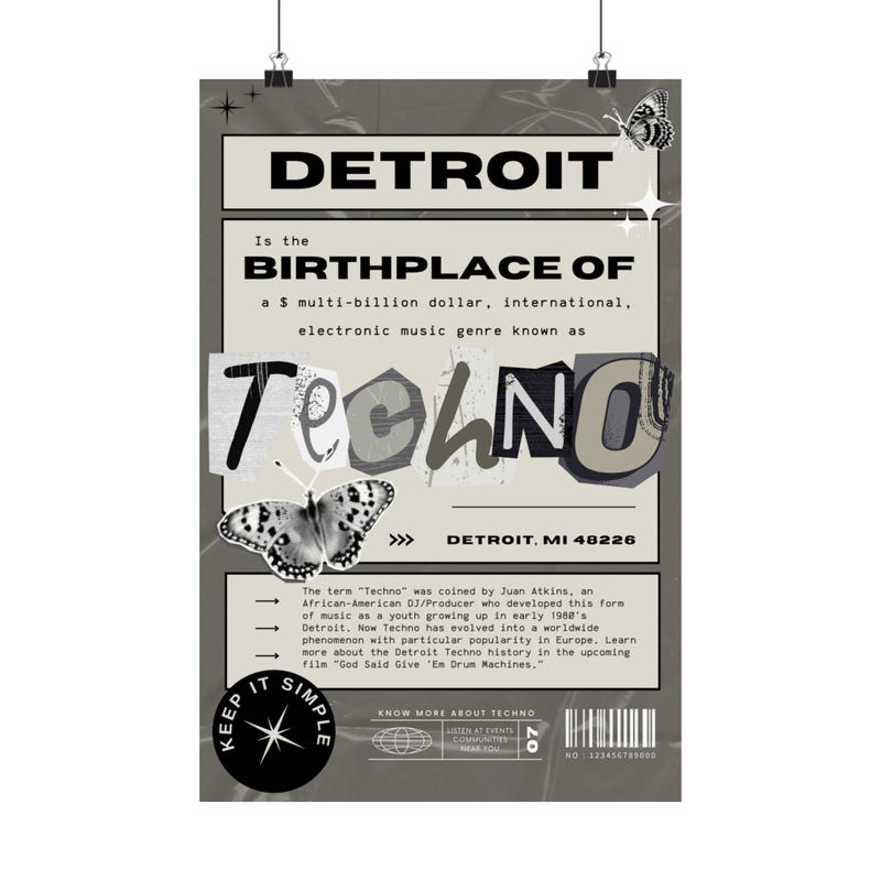 Detroit Music Poster - Etsy