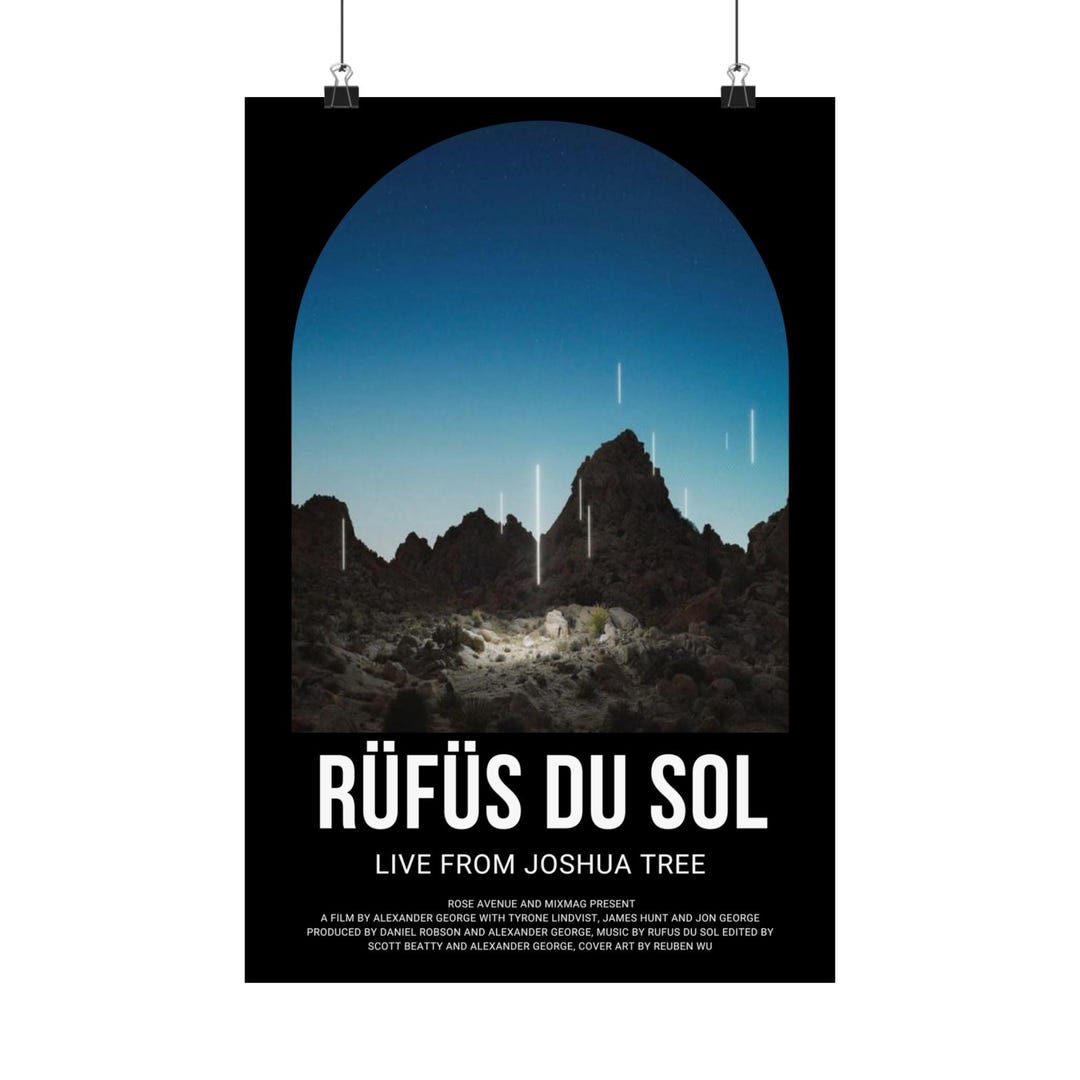 Rufus Du Sol Poster, House Music Poster, Rufus Du Sol Joshua Tree ...