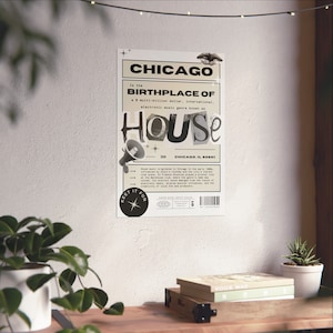 Chicago House Music Poster, Techno Poster, House Music Wall Art, Dorm ...