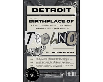 Chicago House Music Poster, Techno Poster, House Music Wall Art, Dorm ...