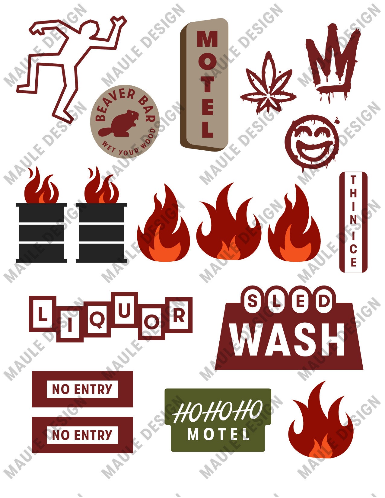 Prank Christmas Village Sign Printable - Etsy