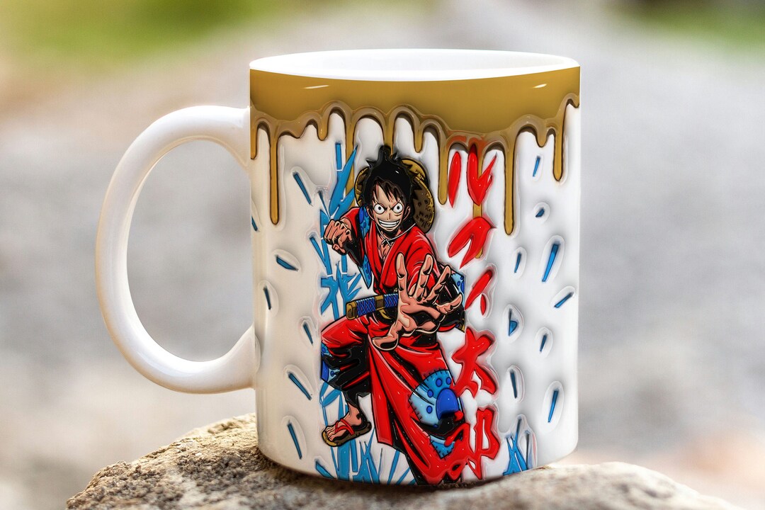 3D Mug Monkey D. Luffy One Peace Inflated Wrap, 11oz and 15oz Mug ...