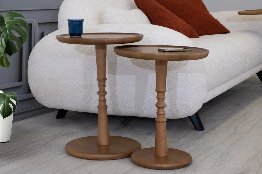 Round Wooden Coffee Table 40cm Rustic Wooden Coffee Table - Etsy