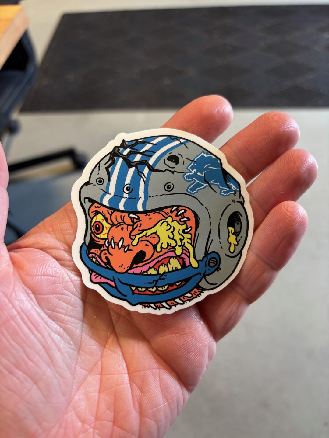 Detroit Lions Freaky Fullback Sticker | Madballs Slobulus Football ...