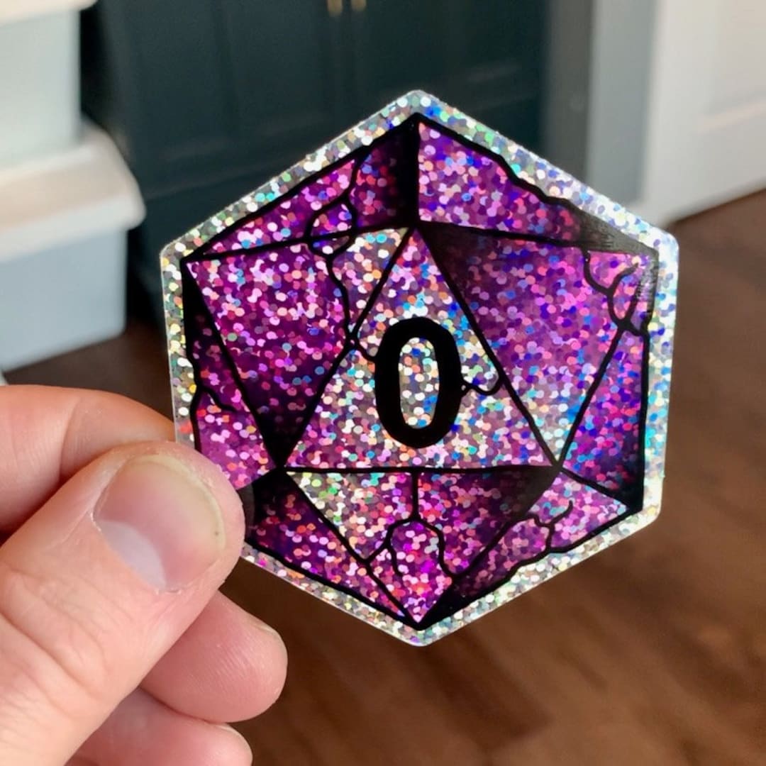Critical Miss D20 Sticker | Dungeons and Dragons Roleplaying Dice ...