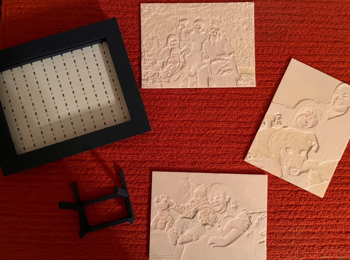 3D Printed Colored Lithophane Custom Portraits With Frames - Etsy
