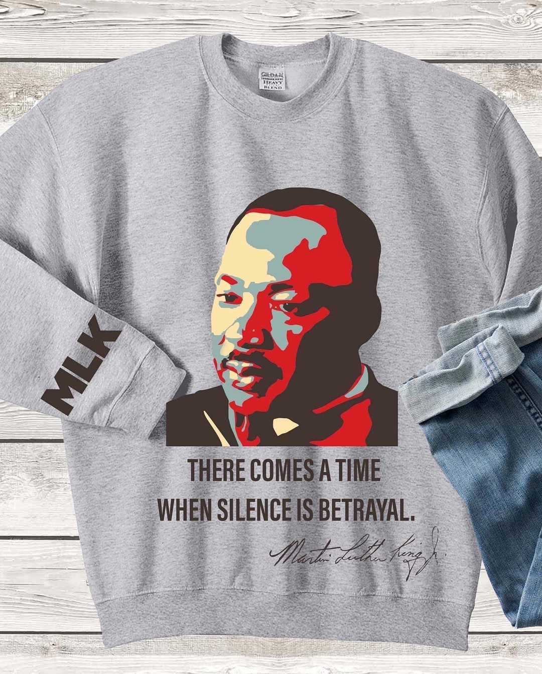 MLK Sweatshirt Martin Luther King Sweatshirt - Etsy