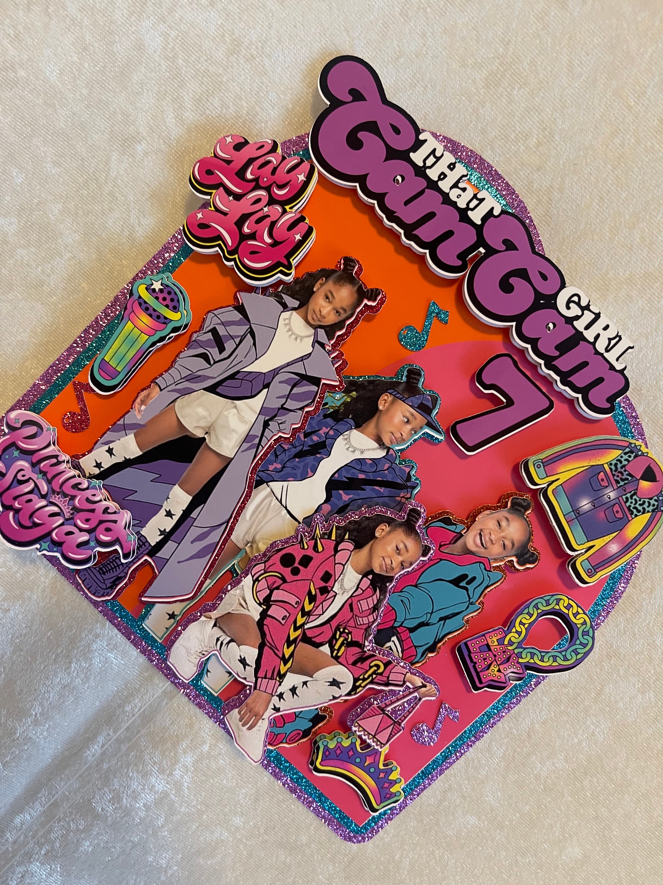 Inspired Lay Birthday Cake Topper, Girls Birthday Cake Topper, 3D Cake ...