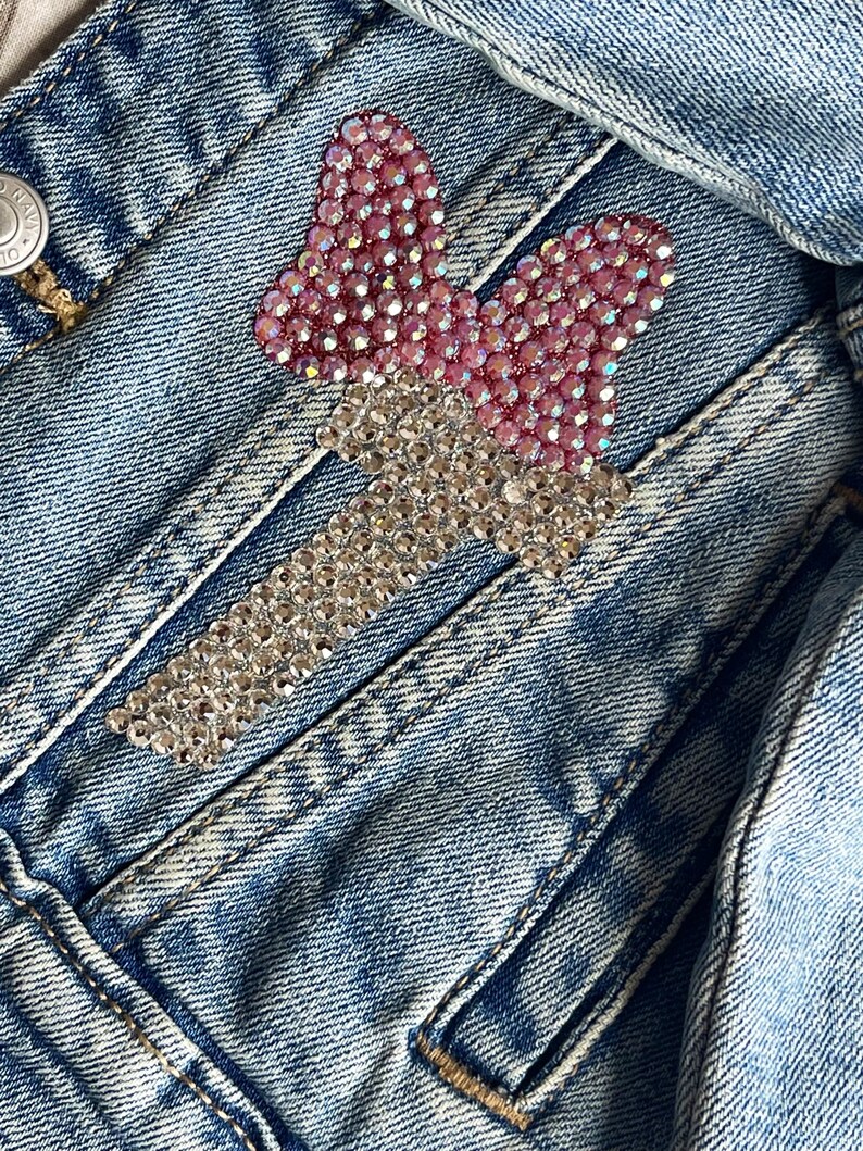 Girls Crystal Jean Jackets, Custom Kids Jacket With Name, Crystal Jean ...