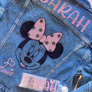 Women Crystal Jean Jackets, Custom Jacket With Name, Crystal Jean ...