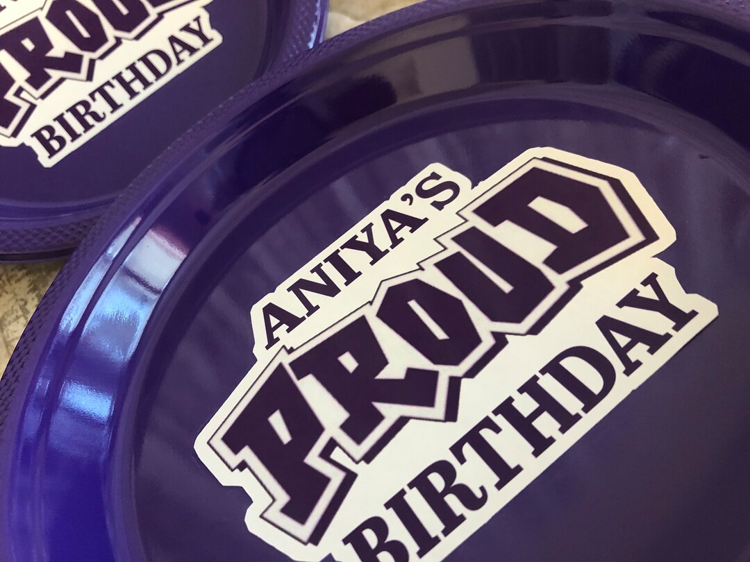 Inspired Proud Birthday Custom Party Plates and Cups - Etsy