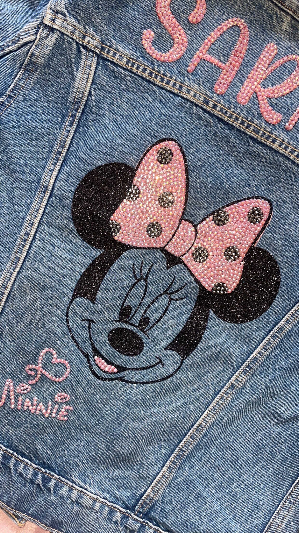 Women Crystal Jean Jackets, Custom Jacket With Name, Crystal Jean ...