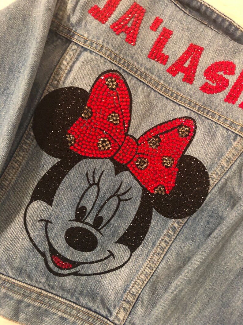 Girls Crystal Jean Jackets, Custom Kids Jacket With Name, Crystal Jean ...