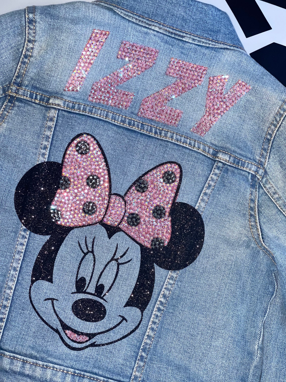 Girls Crystal Jean Jackets, Custom Kids Jacket With Name, Crystal Jean ...