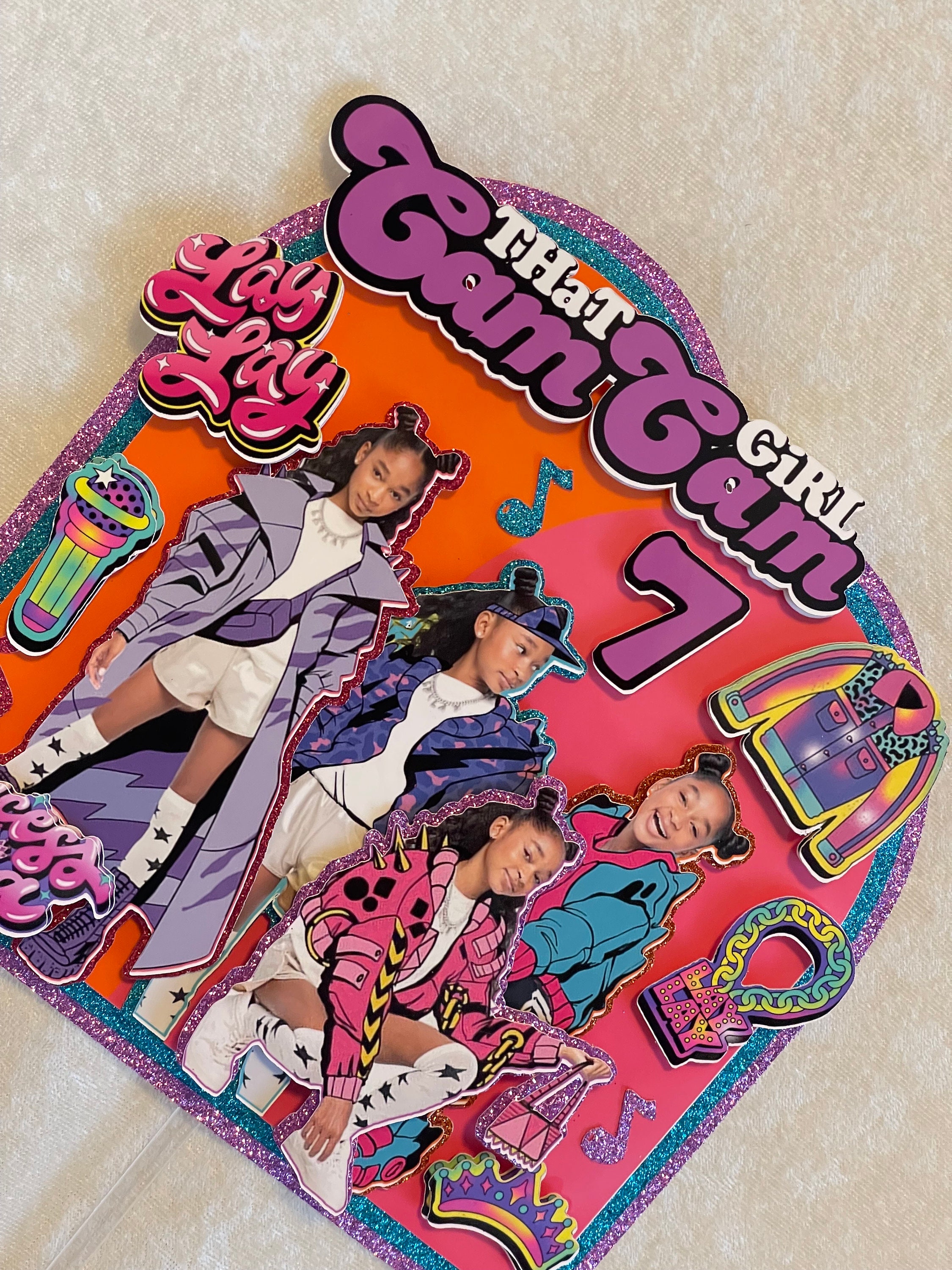 Inspired Lay Birthday Cake Topper, Girls Birthday Cake Topper, 3D Cake ...