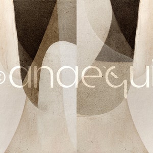 Japandi Wall Art Prints | Set of Two Pieces | Digital Abstract Textured | Neutral Beige Earth ...