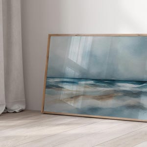 Peaceful Seaside Landscape Painting Set of 3 PRINTABLE DOWNLOADABLE ...