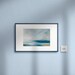 Muted Blue Abstract Landscape Painting | Minimalist Digital Art ...