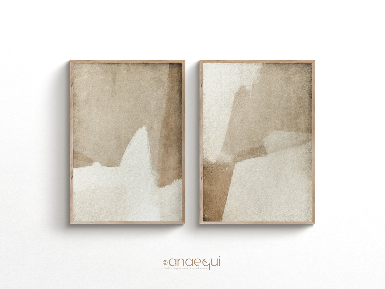 Japandi Wabi Sabi Modern Wall Art Prints Printable Abstract Textured Warm Earth Tone Color ...